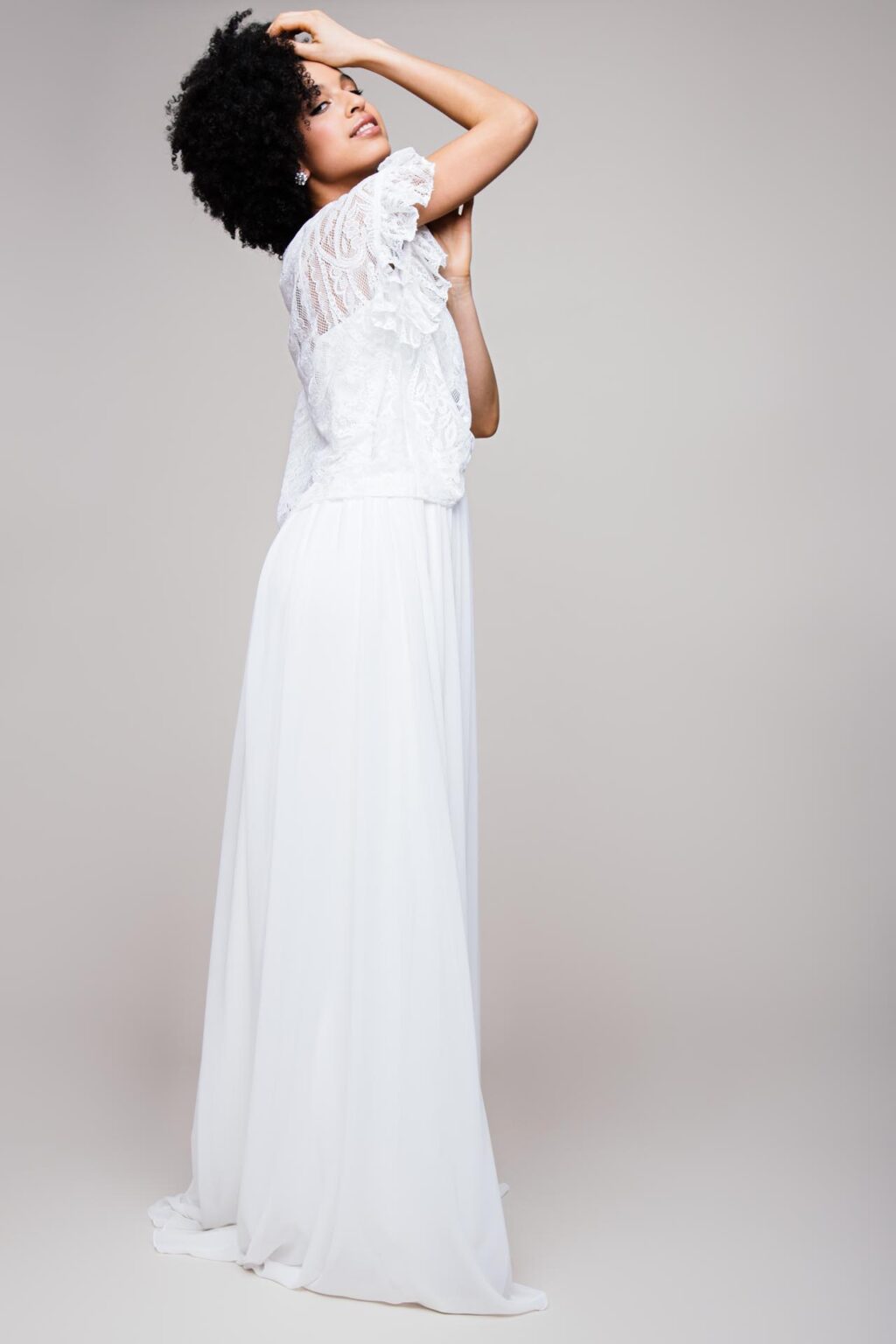 Chiffon-Rock zur Hochzeit | individueller Brautkleid Zweiteiler