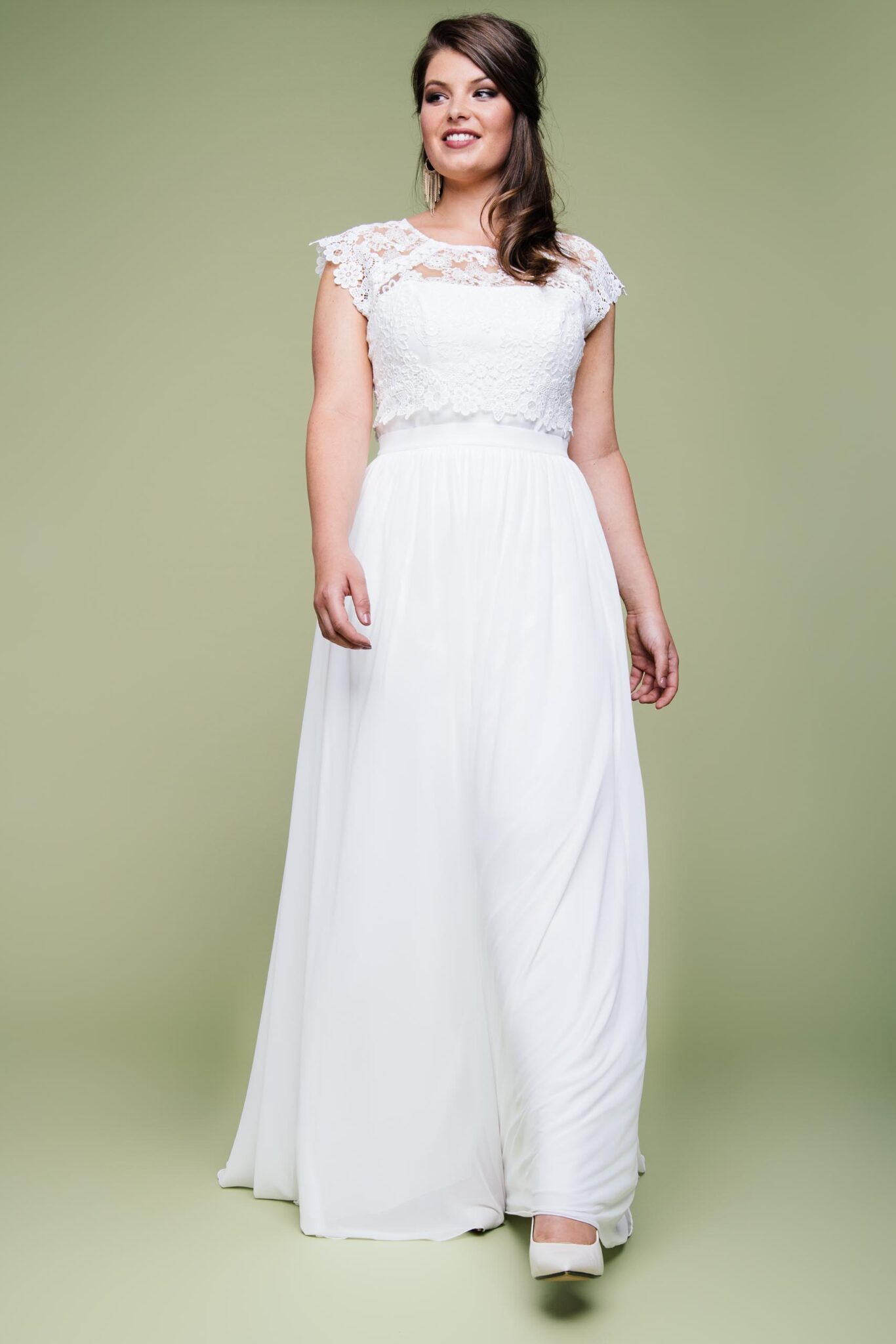 Chiffon-Rock zur Hochzeit | individueller Brautkleid Zweiteiler